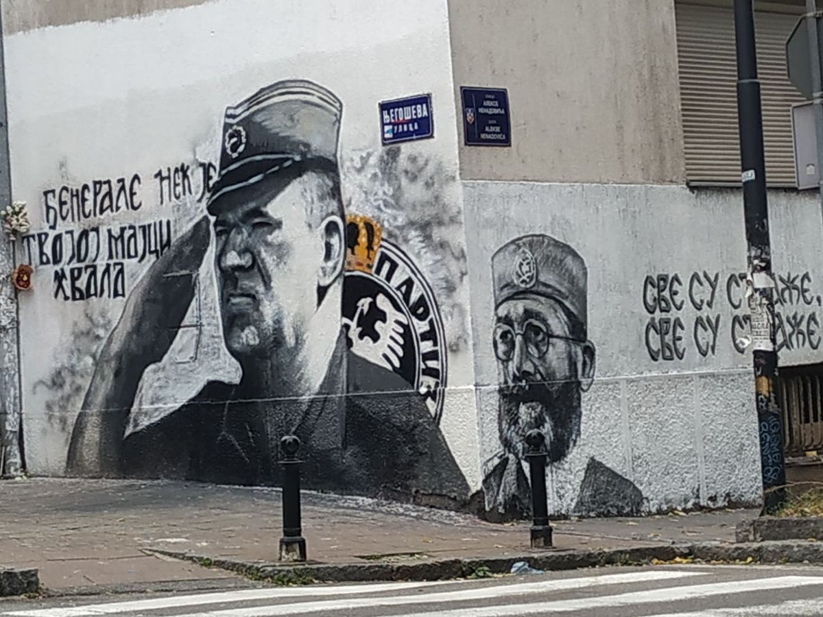 New murals in Belgrade: Nazi collaborator next to war criminal