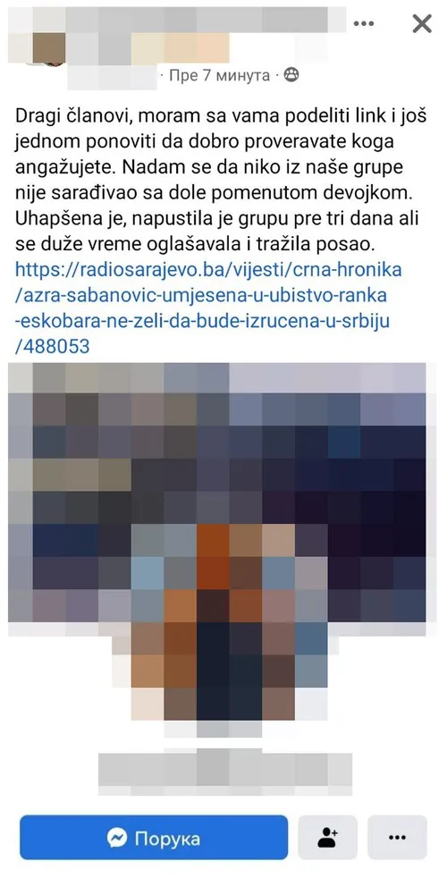 Azra Šabanović htjela biti dadilja: Tražila posao u Beogradu