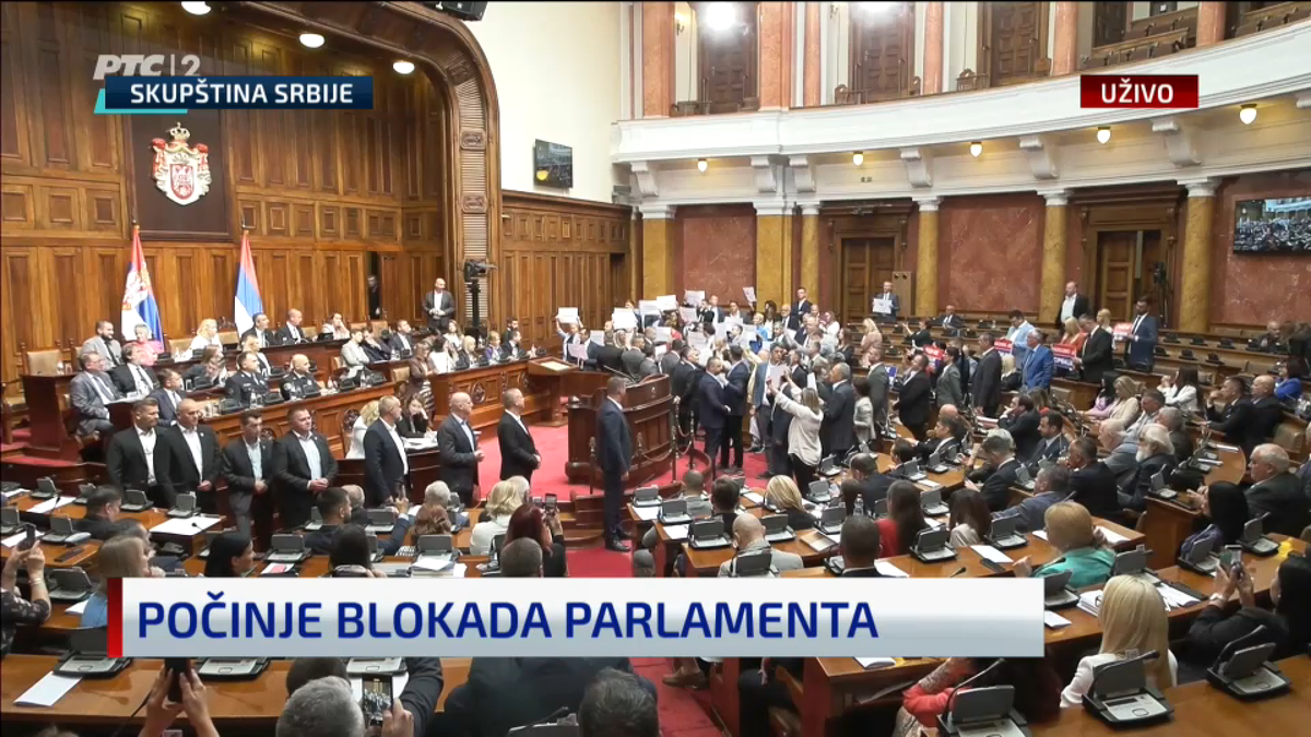 Haos u Skupštini Srbije: Poslanici na nogama, salom odjekuje "lopovi ...