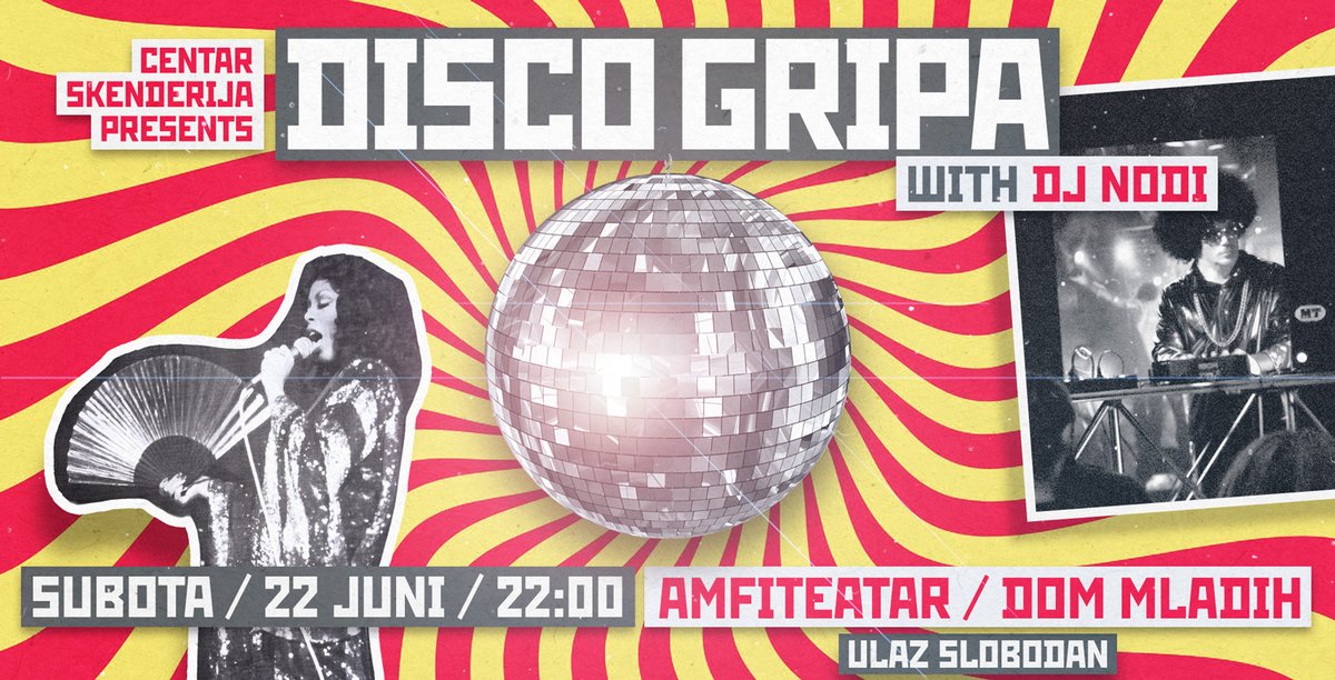 Nova "Disco Gripa" u Amfiteatru Doma mladih u Sarajevu 22. juna