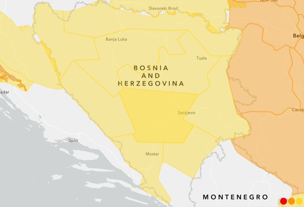 Meteoalarm izdao upozorenje za ove regije u BiH: Mogući udari oluja