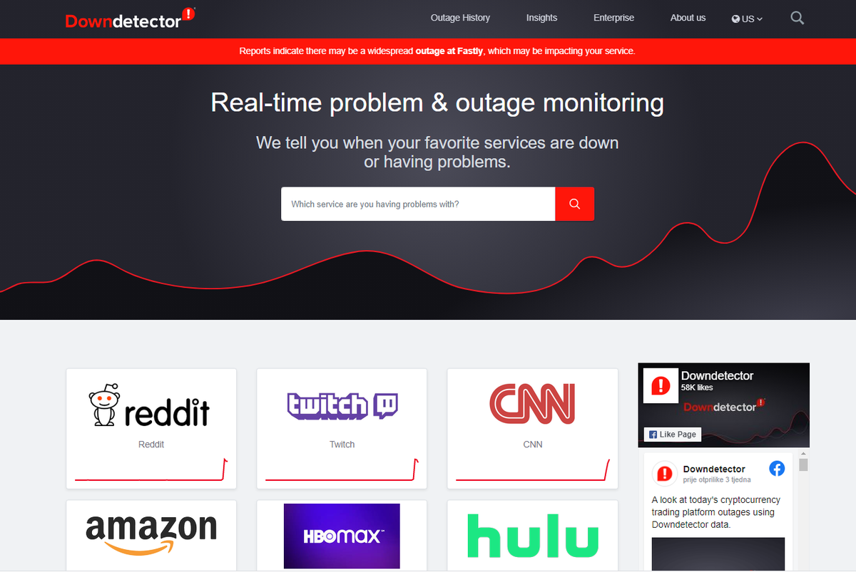 Massive internet outage: Websites and apps around the world go dark