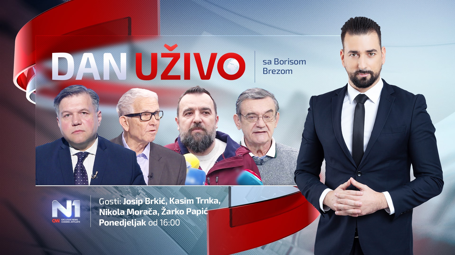 Josip Brkić, Kasim Trnka, Nikola Morača i Žarko Papić u Danu uživo - N1