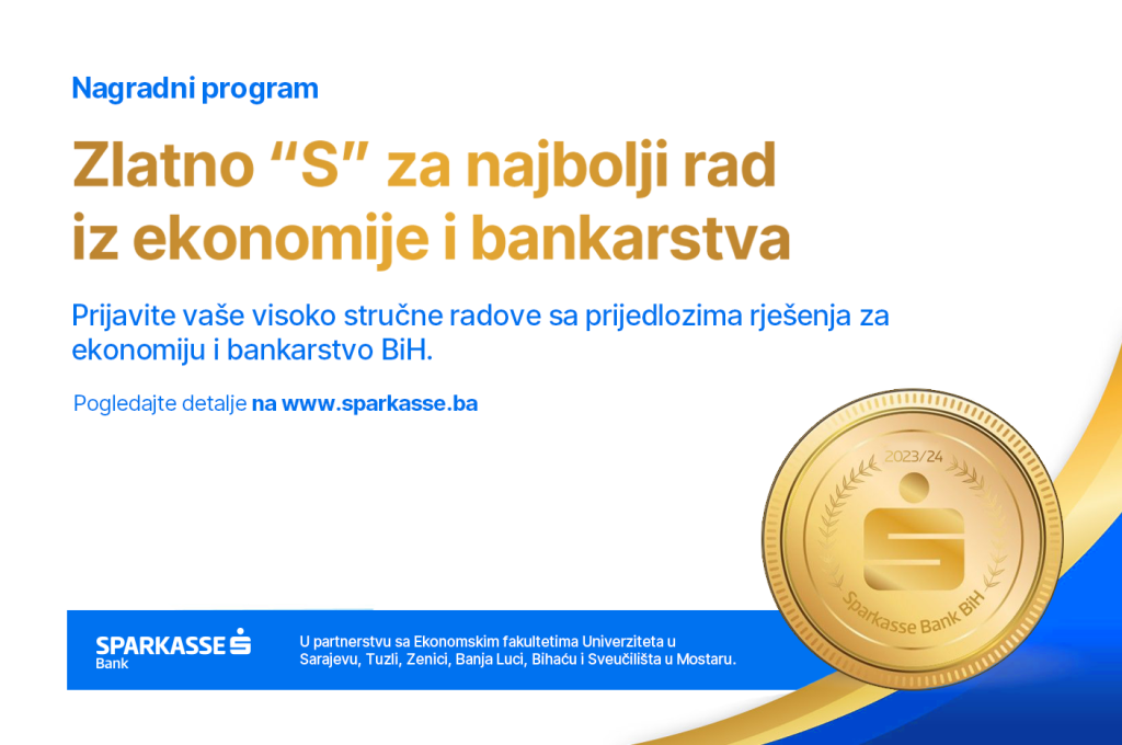 Nagrada Sparkasse Banke „Zlatno S za najbolji rad iz ekonomije i ...