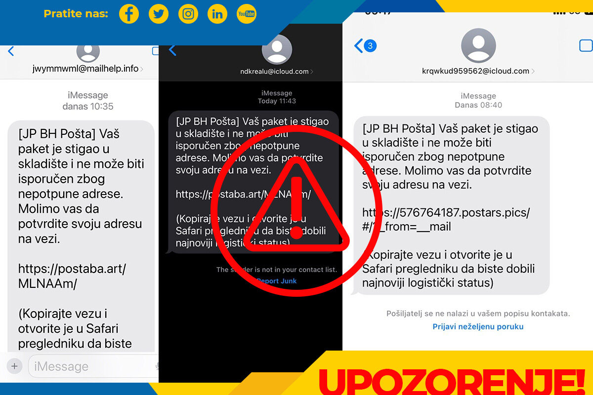Hitno upozorenje BH Pošte: Ne nasjedajte na lažne SMS poruke - N1