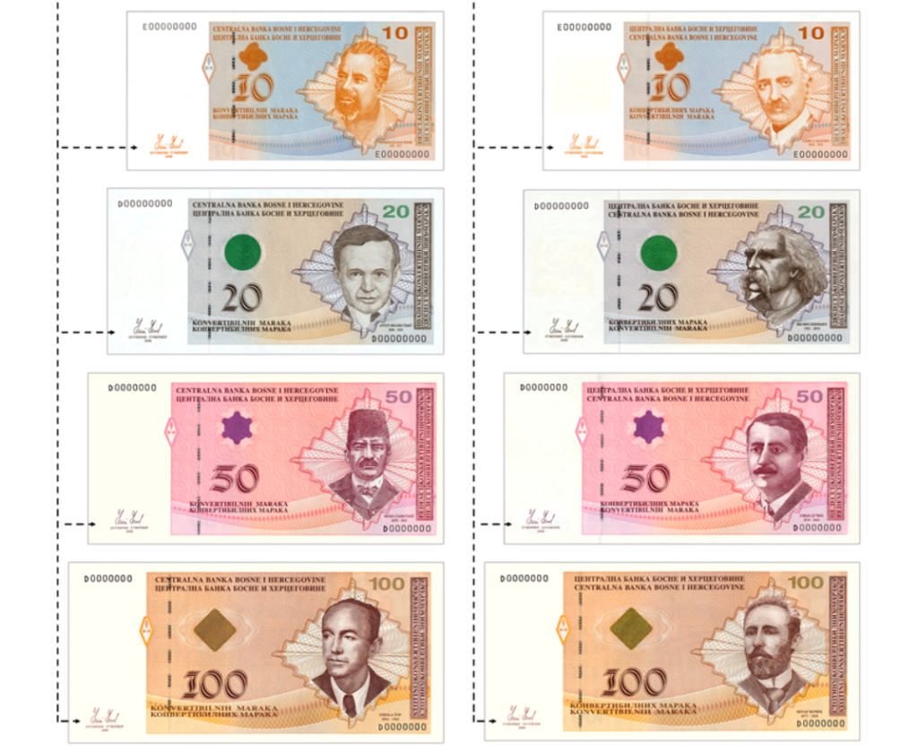 Povlače se novčanice od 10, 20, 50 i 100 KM puštenih u opticaj od 1998 ...