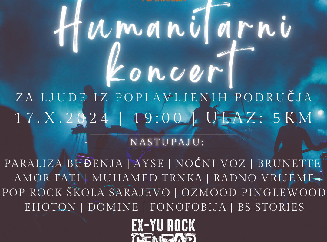 Ex-Yu Rock Centar organizuje „Humanitarni koncert za ljude iz ...