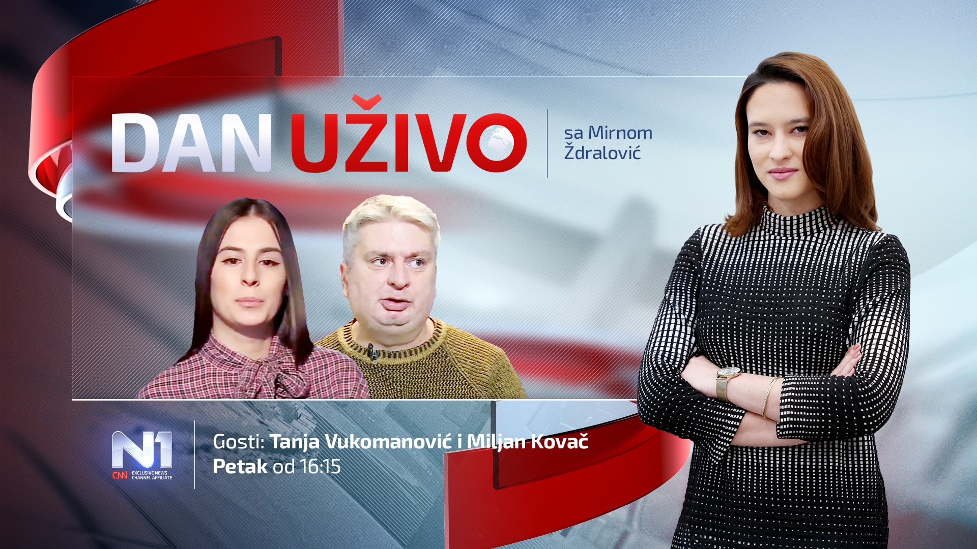 Tanja Vukomanović i Miljan Kovač gosti Dana uživo na N1 - N1